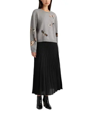 NVLT Dragonfly Intarsia Crewneck Sweater