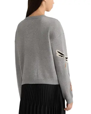 NVLT Dragonfly Intarsia Crewneck Sweater