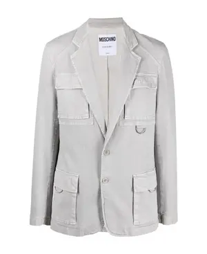 Moschino Military-style Cotton Safari Jacket - White