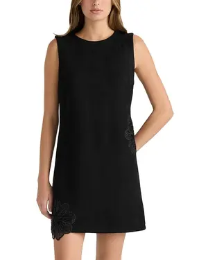 NVLT Faux Suede Sequined Appliqued Dress