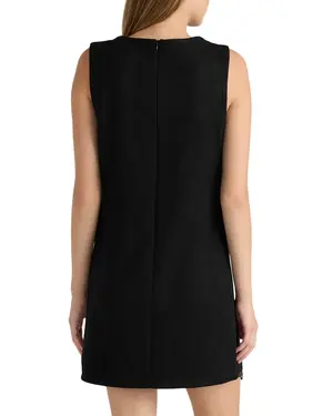 NVLT Faux Suede Sequined Appliqued Dress