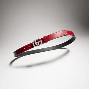 Gucci Thin Belt With Double G Buckle