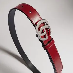 Gucci Thin Belt With Double G Buckle