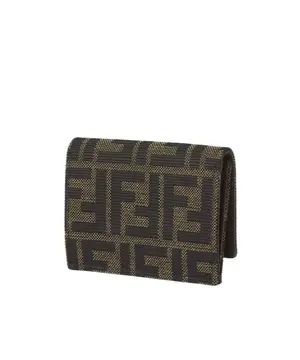 Fendi Tube Card Case Ff Zucca Jacquard Card Case