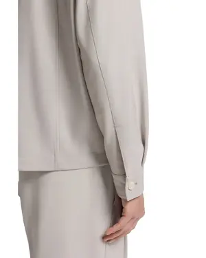 BOSS P-carper Performance Wool Slim Fit Zip Blouson Jacket - Light Beige