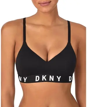 Dkny Cozy Boyfriend Wirefree Push-up Bra - Black