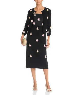 Carolina Herrera Silk & Cotton Embellished Cardigan