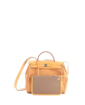 Hermès Herbag 31 Zip Verso Canvas & Leather Shoulder Bag