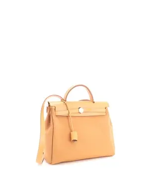 Hermès Herbag 31 Zip Verso Canvas & Leather Shoulder Bag
