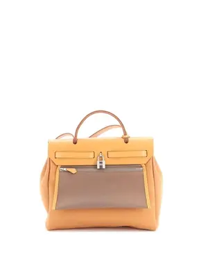 Hermès Herbag 31 Zip Verso Canvas & Leather Shoulder Bag
