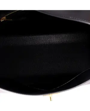 Hermès Kelly 32 Box Calf & Gold Tone Hardware Handbag