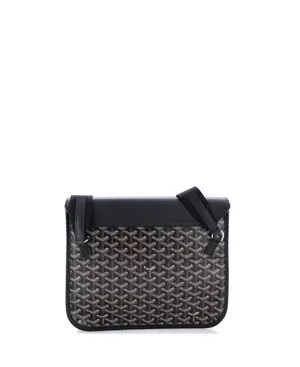 Goyard Coursier Messenger Bag Coated Canvas And Leather - Black