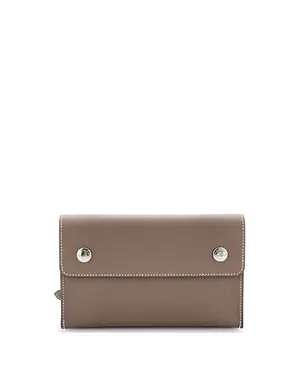Hermès Hermesnap Epsom Leather Wallet Bag - Gray