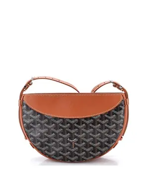 Goyard Hirondelle Shoulder Bag Coated Canvas And Leather - Brown