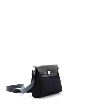 Hermès Herbag Zip Canvas & Leather Shoulder Bag