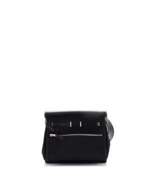 Hermès Herbag Zip Canvas & Leather Shoulder Bag