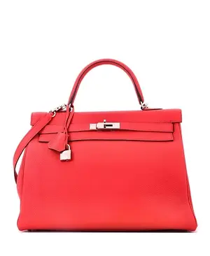 Hermès Kelly 35 Togo Leather Palladium Hardware Handbag