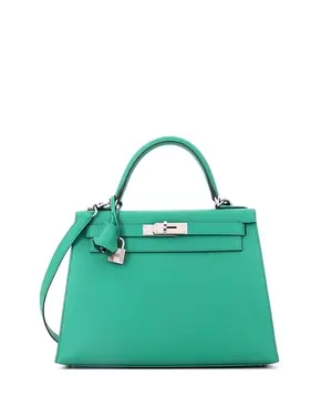 Hermès Kelly 28 Epsom Leather Satchel With Palladium Hardware - Menthe