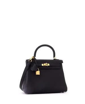 Hermès Kelly 25 Togo Leather Gold Tone Shoulder Bag