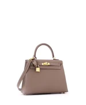 Hermès Kelly 25 Leather Top Handle Bag