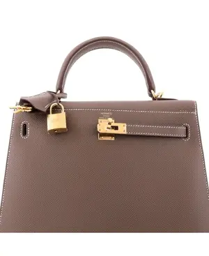 Hermès Kelly 25 Leather Top Handle Bag
