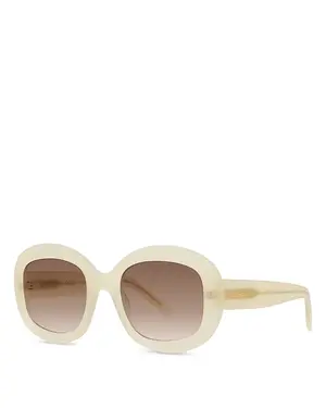 Givenchy Geometric Sunglasses, 52mm Ivory/brown