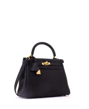 Hermès Kelly 25 Togo Leather Gold Tone Hardware Handbag