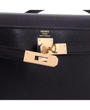 Hermès Kelly Elan Chevre Leather Shoulder Bag