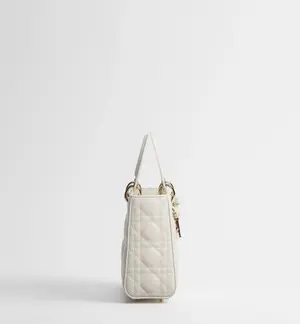 Dior Small Lady Bag With Strap - Latte