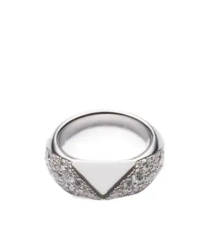 Prada Eternal Gold Ring In White Gold With Diamonds - Platinum/white