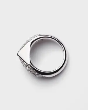 Prada Eternal Gold Ring In White Gold With Diamonds
