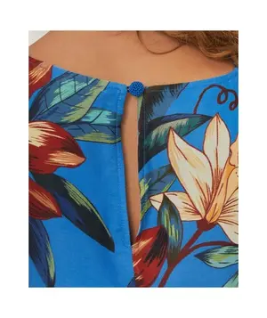 Farm Rio Floral-printed Wrapped Mini Dress