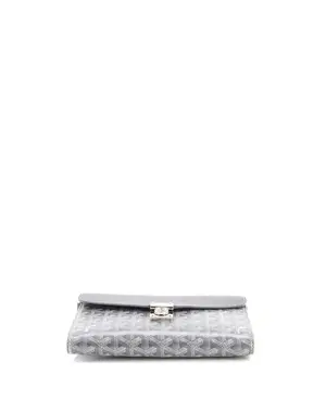 Goyard Chypre Wallet On Strap Coated Canvas With Leather