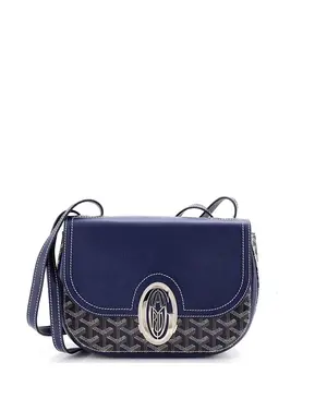 Goyard 233 Bag Coated Canvas And Leather - Blue