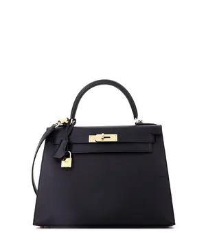 Hermès Kelly 28 Epsom Leather Handbag - Noir
