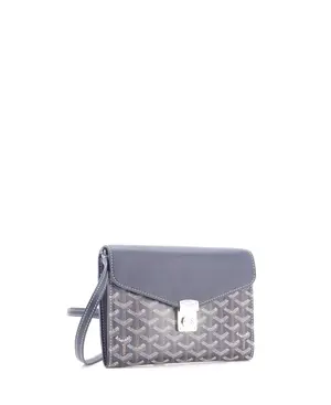 Goyard Chypre Wallet On Strap Coated Canvas With Leather