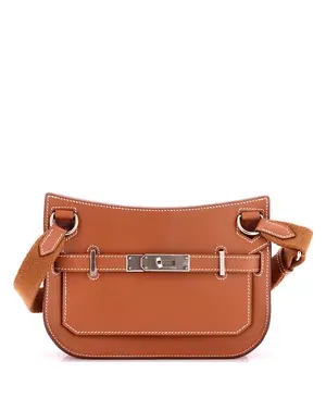 Hermès Jypsiere Evercolor Leather Bag - Brown