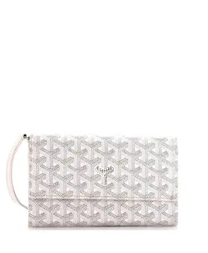 Goyard Varenne Continental Wallet With Strap Coated Canvas - White