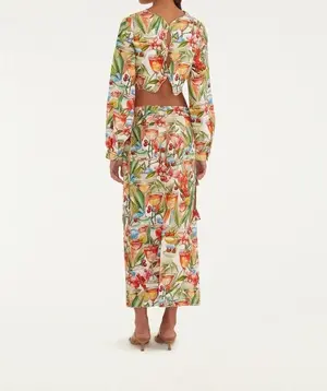 Farm Rio Tiered Floral Skirt