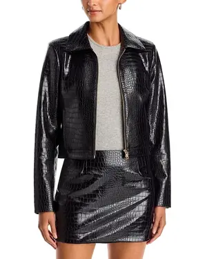 Generation Love Lola Faux Leather Zip Front Jacket