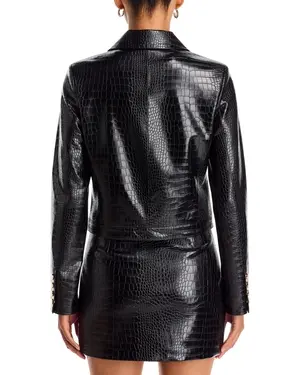 Generation Love Lola Faux Leather Zip Front Jacket
