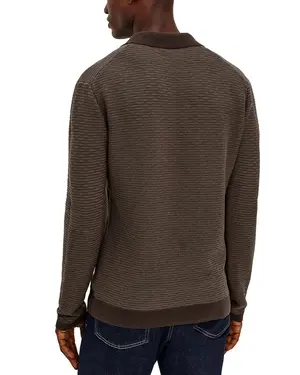 Rails Fulton Cotton Long Sleeve Sweater Polo - Cedar