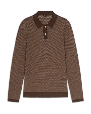 Rails Fulton Cotton Long Sleeve Sweater Polo - Cedar