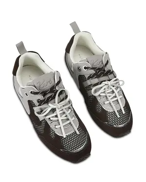 Kurt Geiger K Slim Runner Suede Sneakers - Open Brown