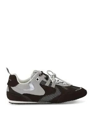 Kurt Geiger K Slim Runner Suede Sneakers - Open Brown