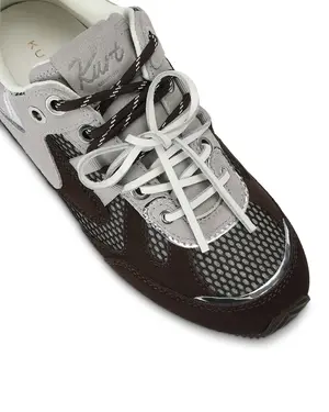 Kurt Geiger K Slim Runner Suede Sneakers - Open Brown