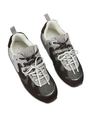 Kurt Geiger K Slim Runner Suede Sneakers - Open Brown