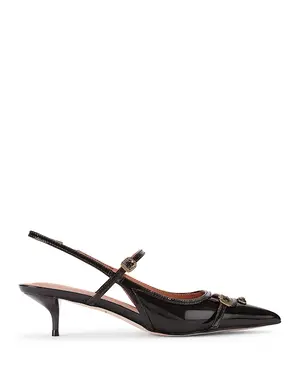 KURT GEIGER Rebecca Leather Slingback Pumps