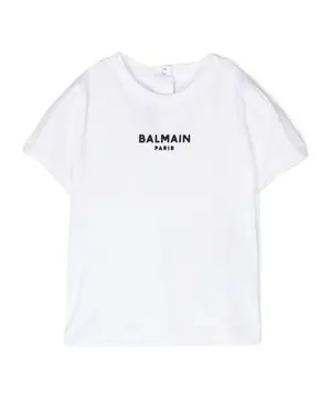 Balmain Flocked-logo Cotton T-shirt