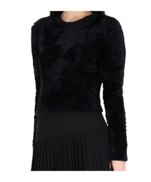 MARINE SERRE Wild Fluffy Knit Fitted Crewneck Jumper
